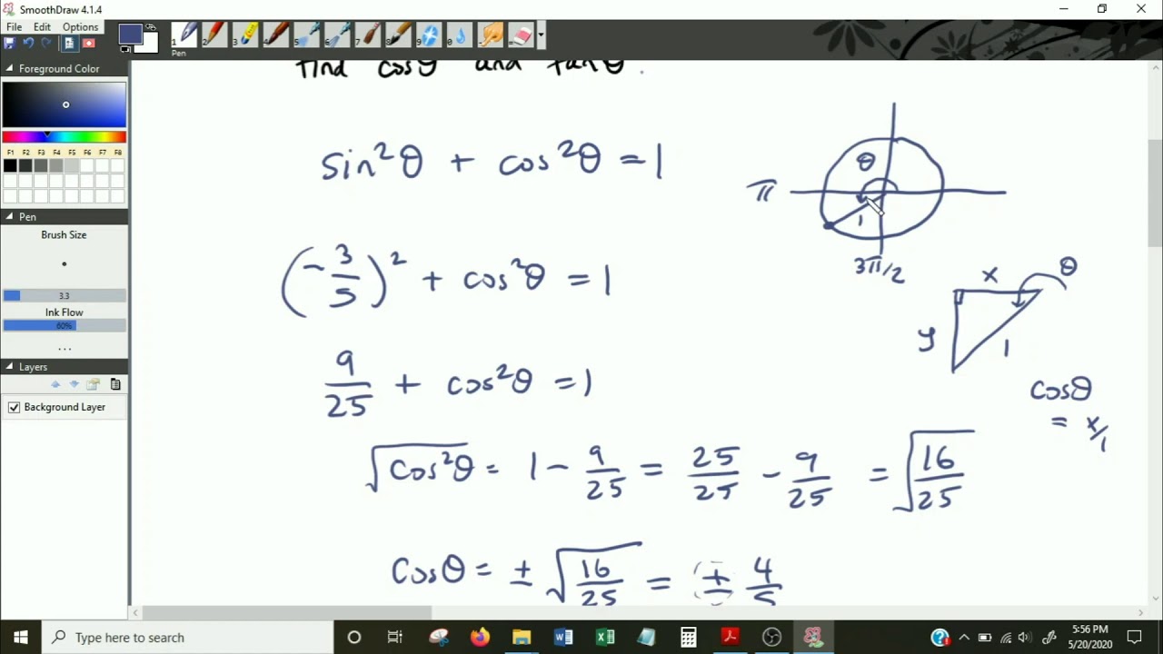 Spring Board Algebra 2 Lesson 33 1 Part 2 Using Pythagorean Identities ...