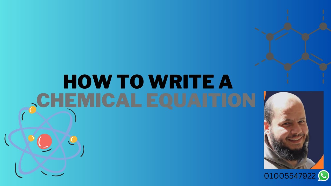 How to write a " chemical equaition " 2 - YouTube