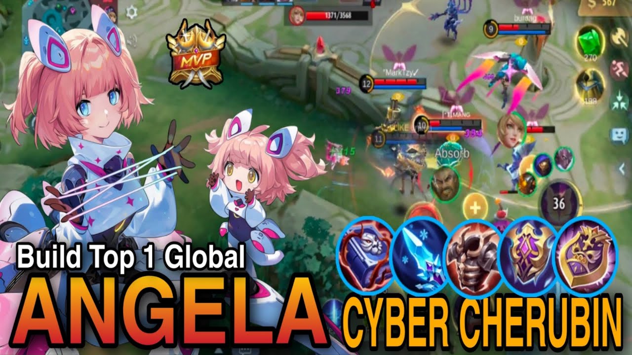 CYBER CHERUBIN MVP 🔥|| ANGELA BEST BUILD 2023 || ANGELA BUILD TOP 1 ...