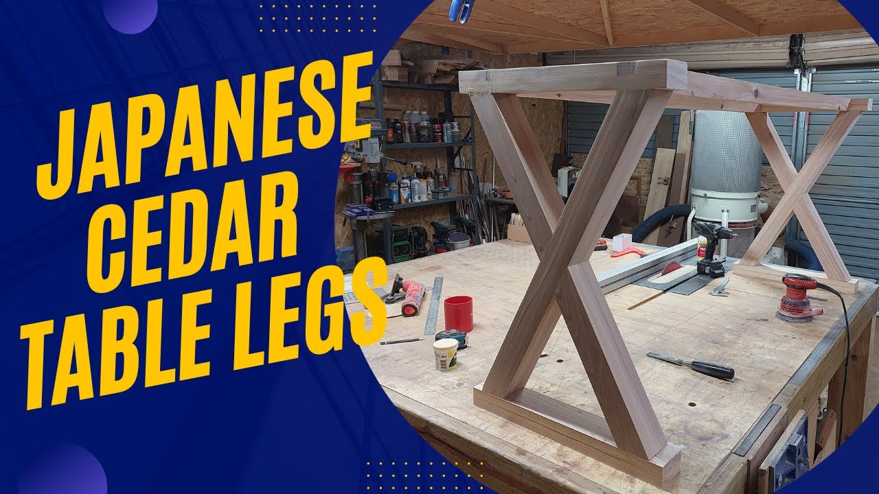 Japanese cedar table legs - YouTube