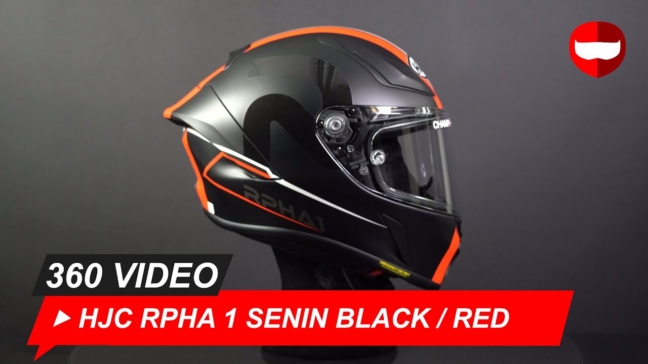 HJC RPHA 1 Senin Black Red - Showcase - YouTube