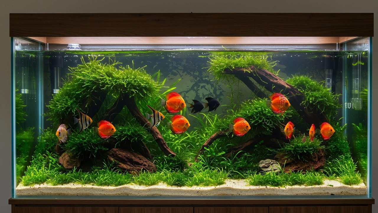 Top 8 Most Beautiful Discus Tank in Natural Planted Aquarium - YouTube