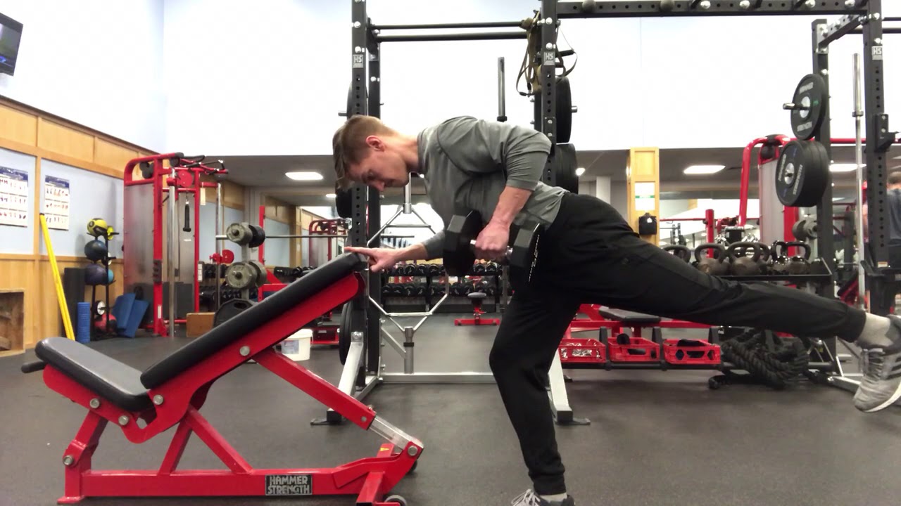 Bent Over Row- 1 Arm, 1 Leg (Contra) - YouTube