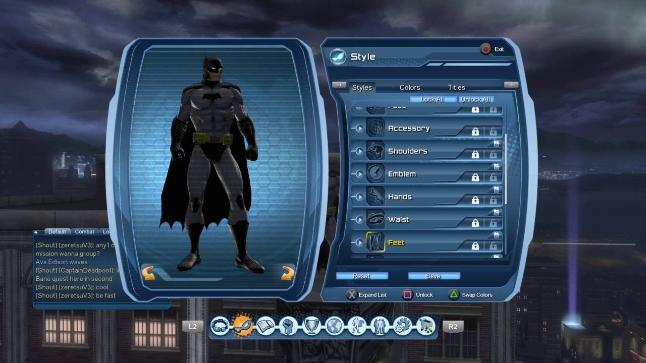 DCUO Classic Batman Style - YouTube