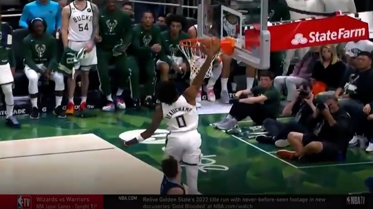 Rookie MarJon Beauchamp SHOCK the arena with his first career dunk in ...