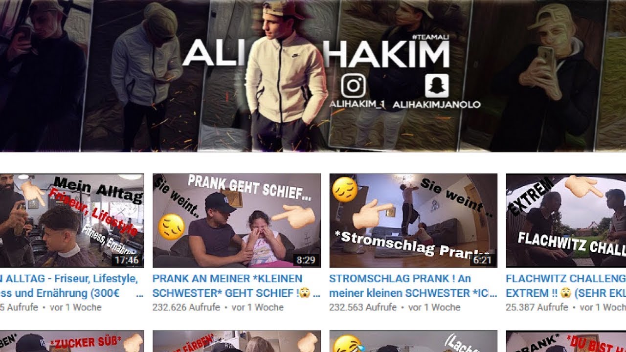 Ali Hakim quält seine kleine Schwester für Klicks! - YouTube