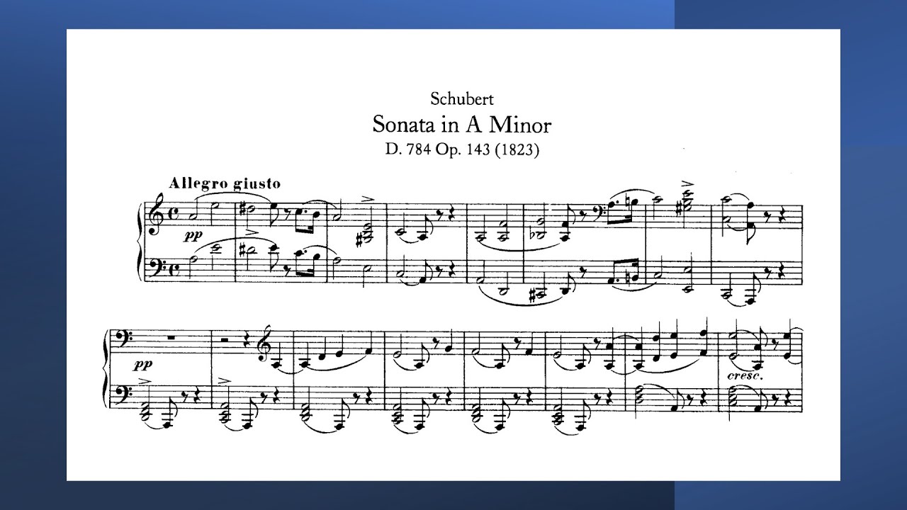 Schubert's Sonata in A minor Op. 143 | A Masterpiece of Emotion and ...