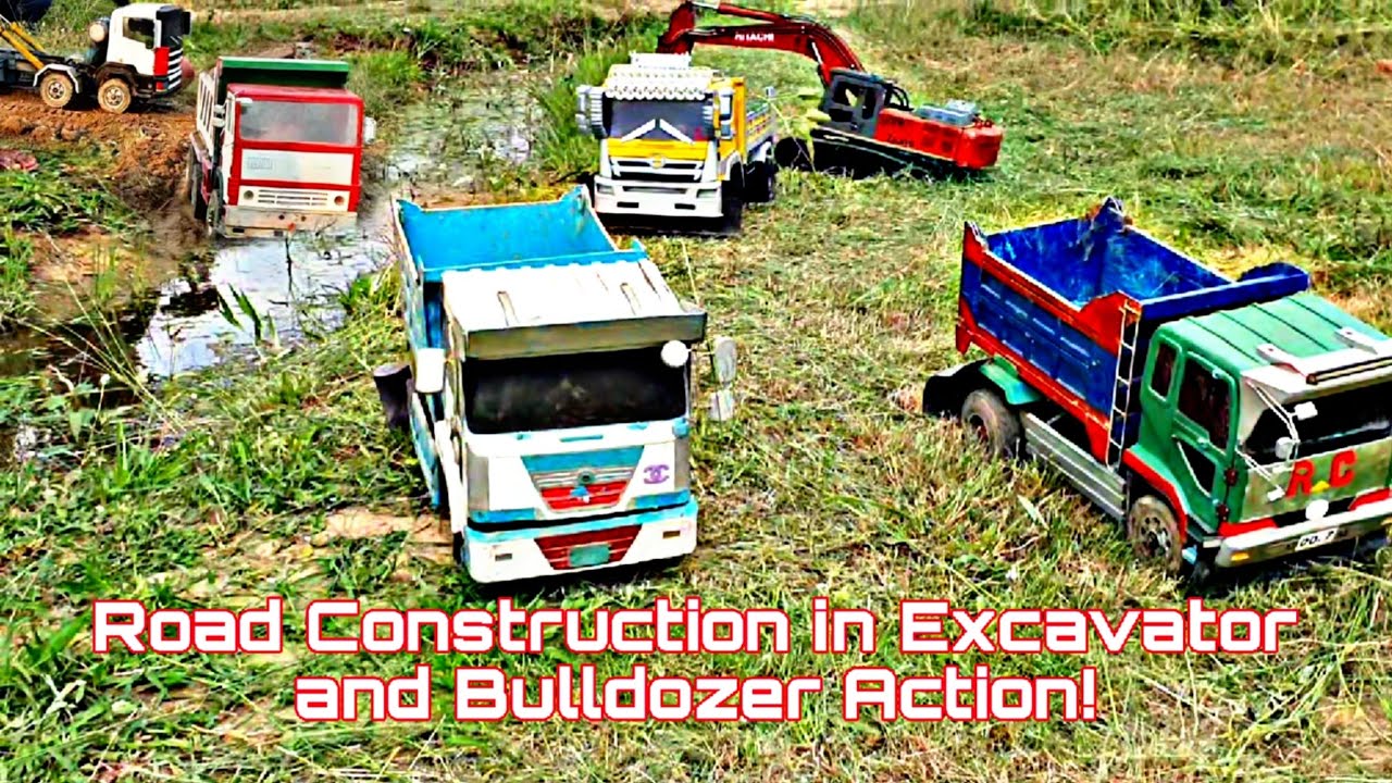 Epic RC Construction Site! Remote Control Trucks & Excavator in Action ...