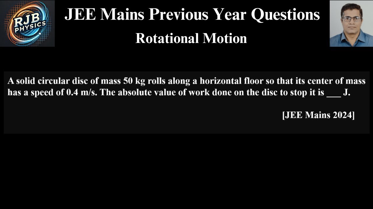 A solid circular disc of mass 50 kg rolls along a horizontal floor so ...