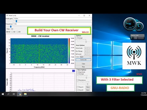 Build CW Receiver GNU-RADIO Win10 - YouTube