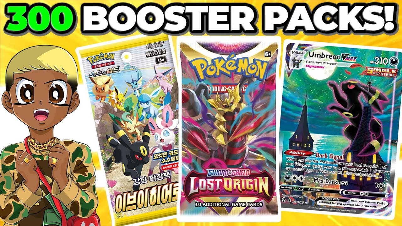 300 Pokemon Booster Pack OPENING! (Lost Origin, Eevee Heroes & More ...
