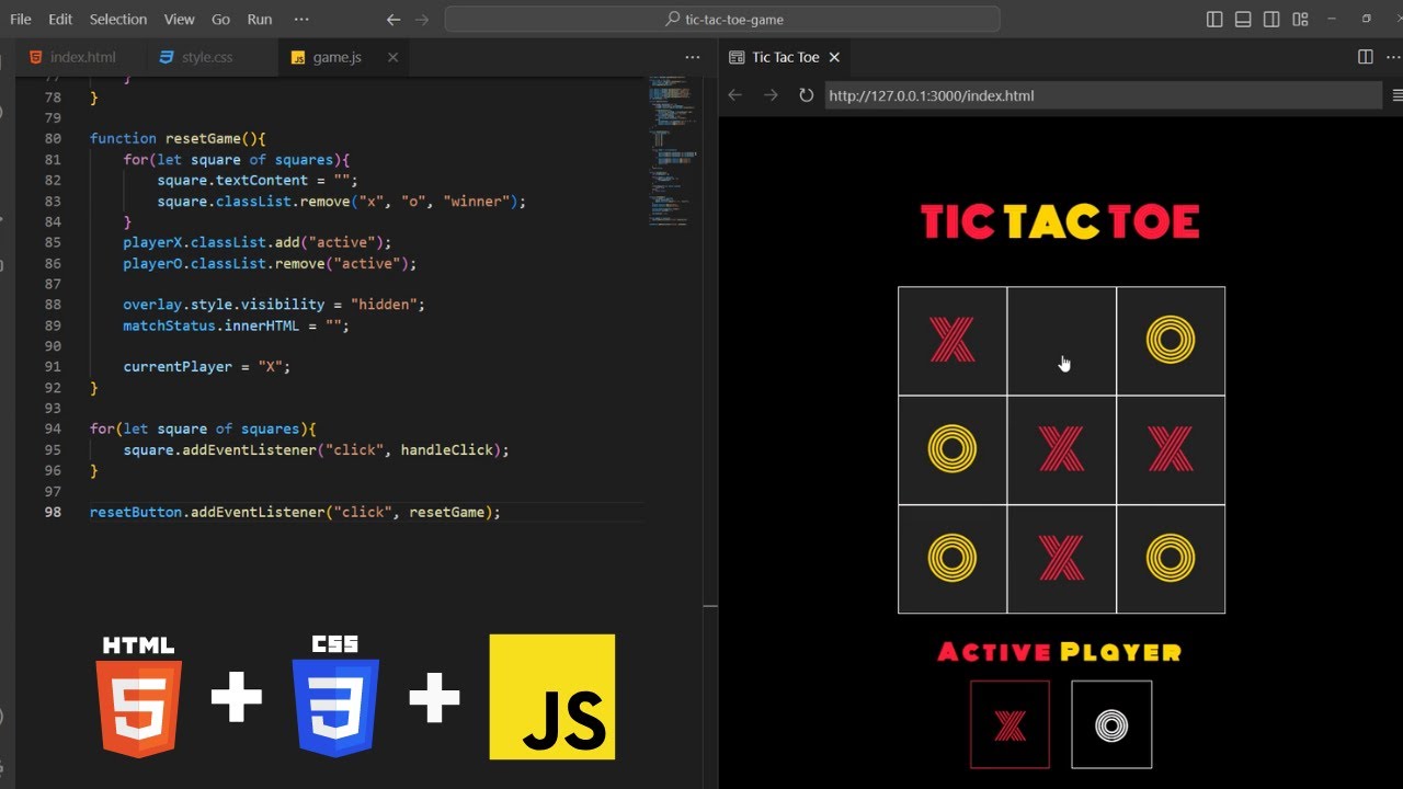🎮 Build a Tic Tac Toe Game with JavaScript | Complete Step-by-Step ...