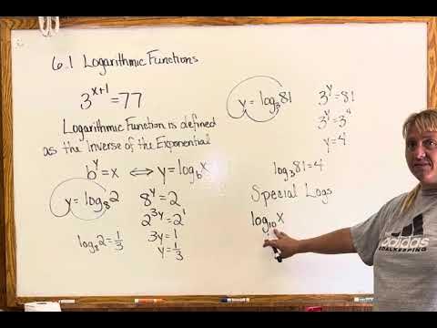 6.1 Logarithmic Functions Lecture Part 1 - YouTube
