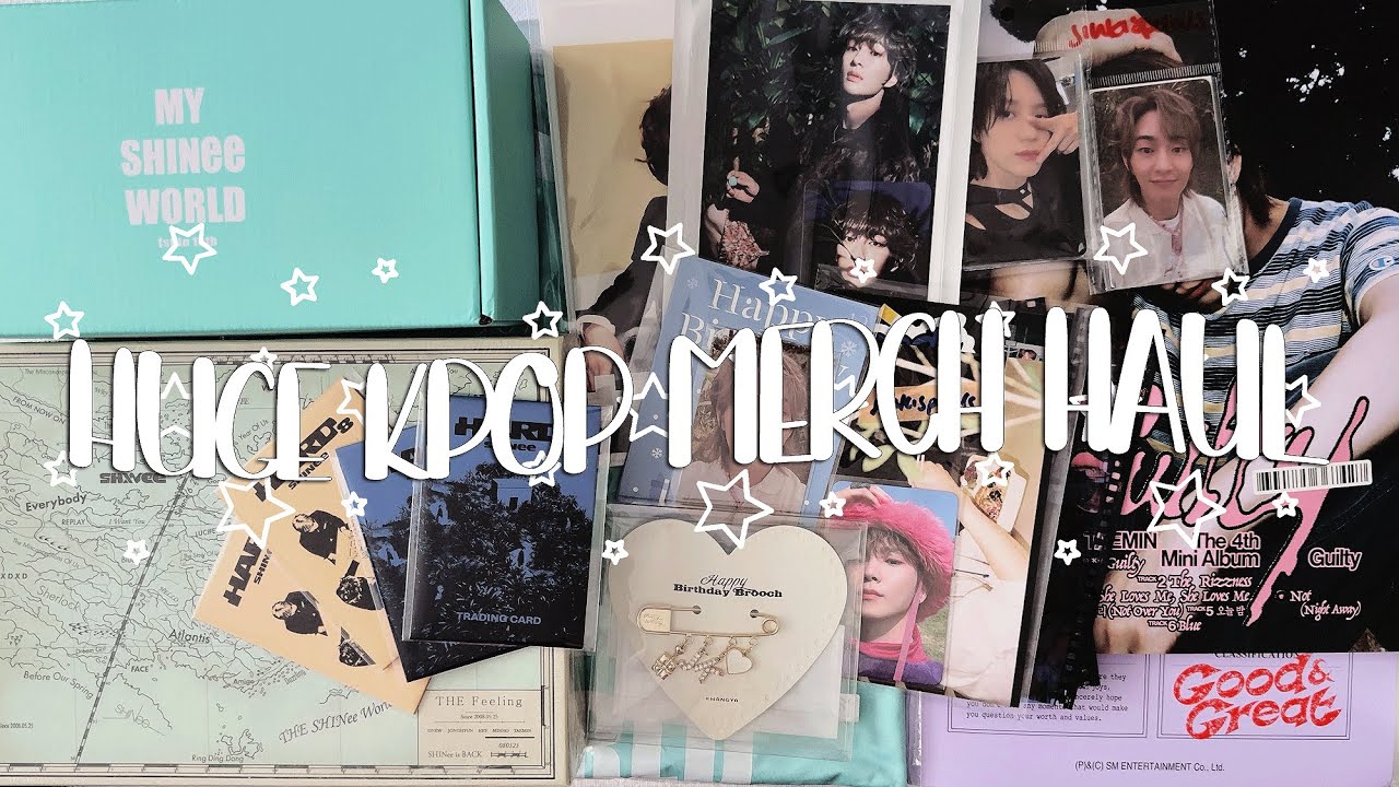 huge kpop merch haul | taemin guilty album & benefits, hard md, my ...