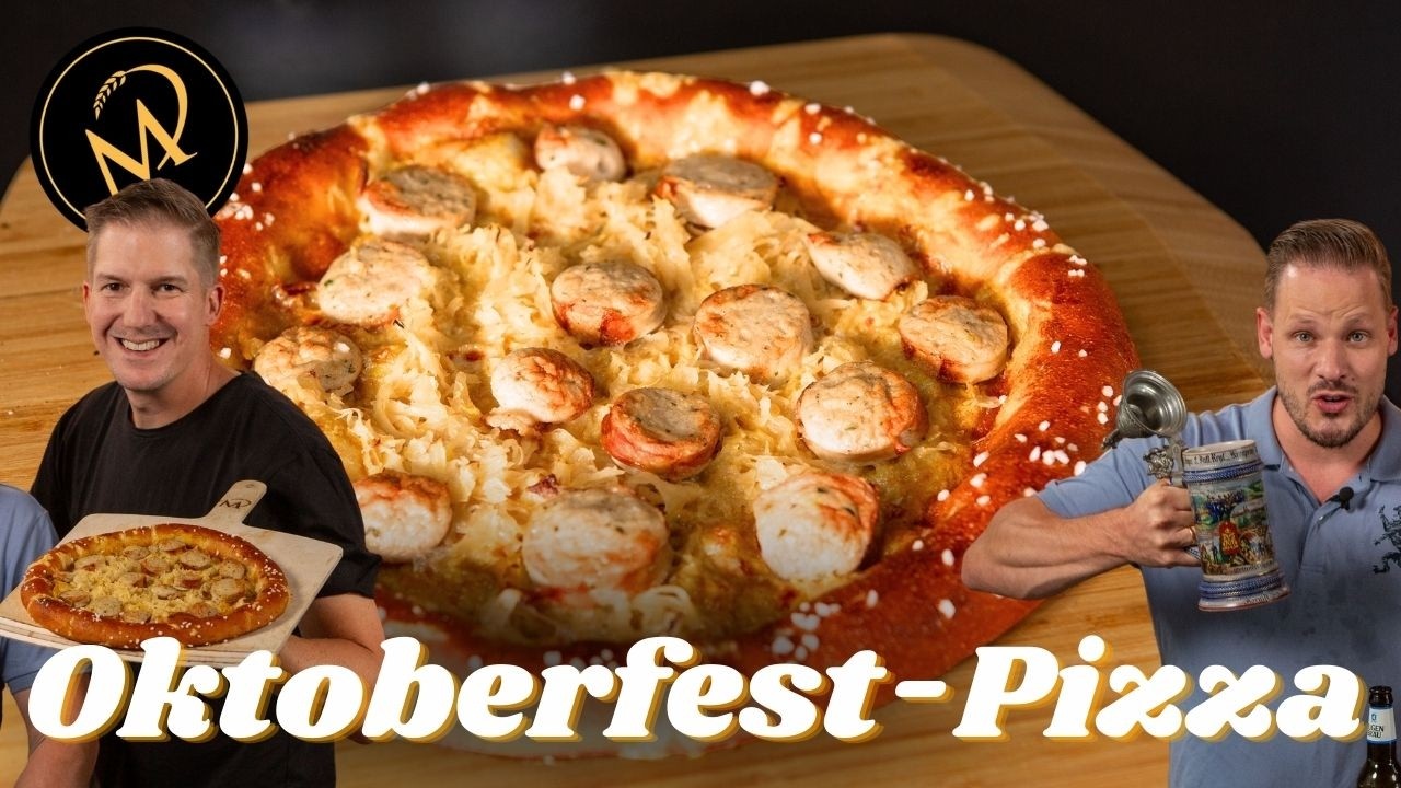 Oktoberfest Pizza mit Josia - Weisswurst trifft Sauerkraut & Brezelrand ...