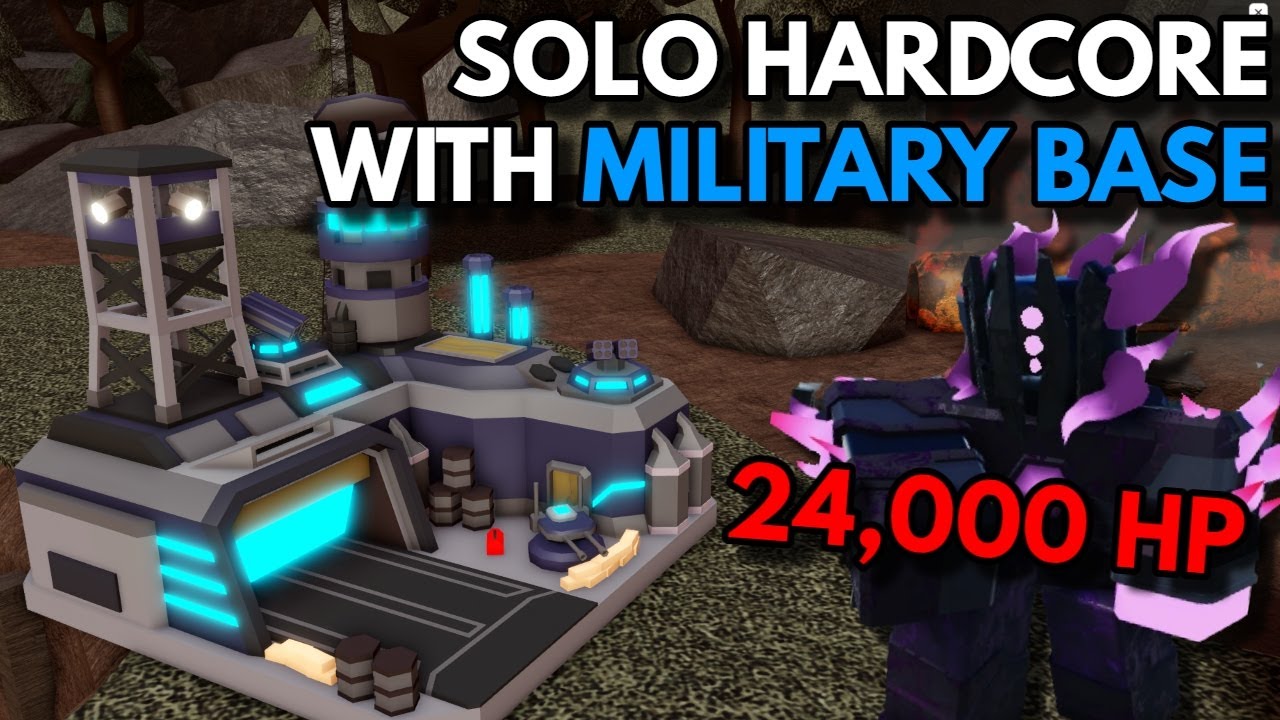 SOLO HARDCORE WITH MILITARY BASE | 24,000 HP VOID REAVER | ROBLOX Tower ...
