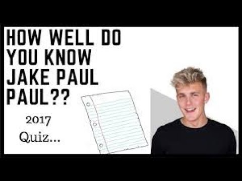 THE ULTIMATE JAKE PAULER QUIZ (How well do you know Jake Paul?) - YouTube