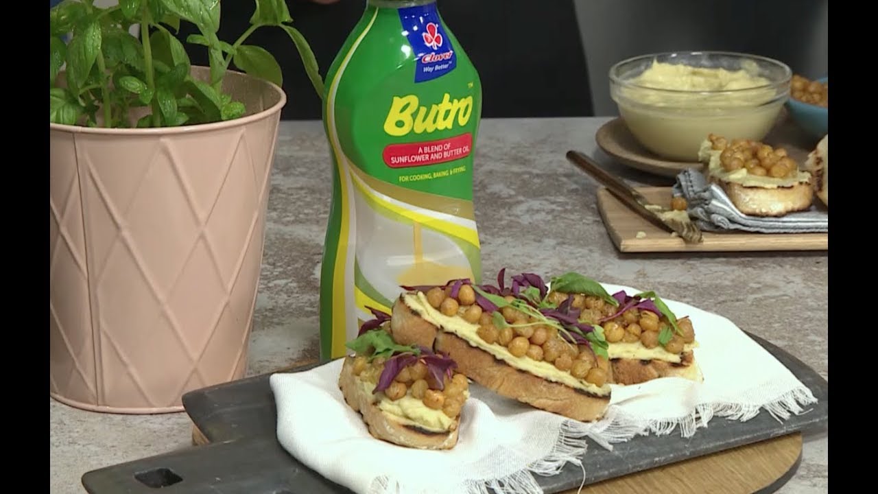 Clover Butro Roasted Chickpeas and Lentil Bruschetta | Afternoon ...