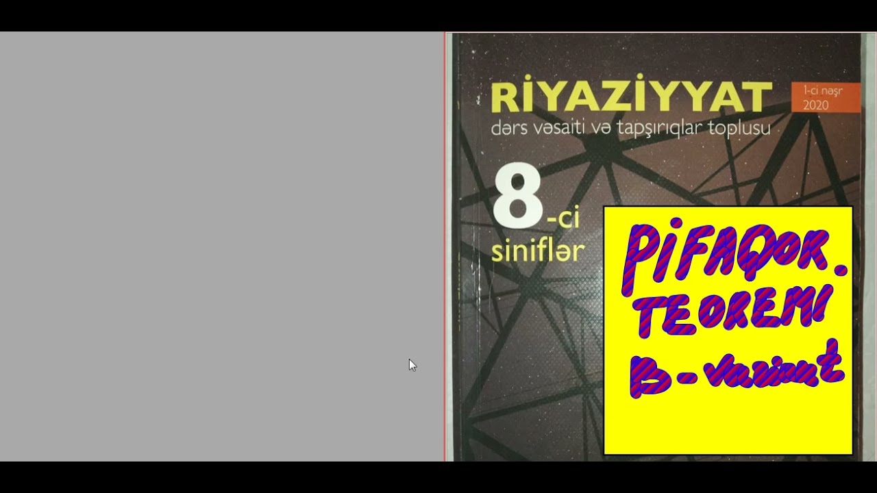 Riyaziyyat 8- ci sinif güvən test.Pifaqor teoremi (1-10)B variant - YouTube