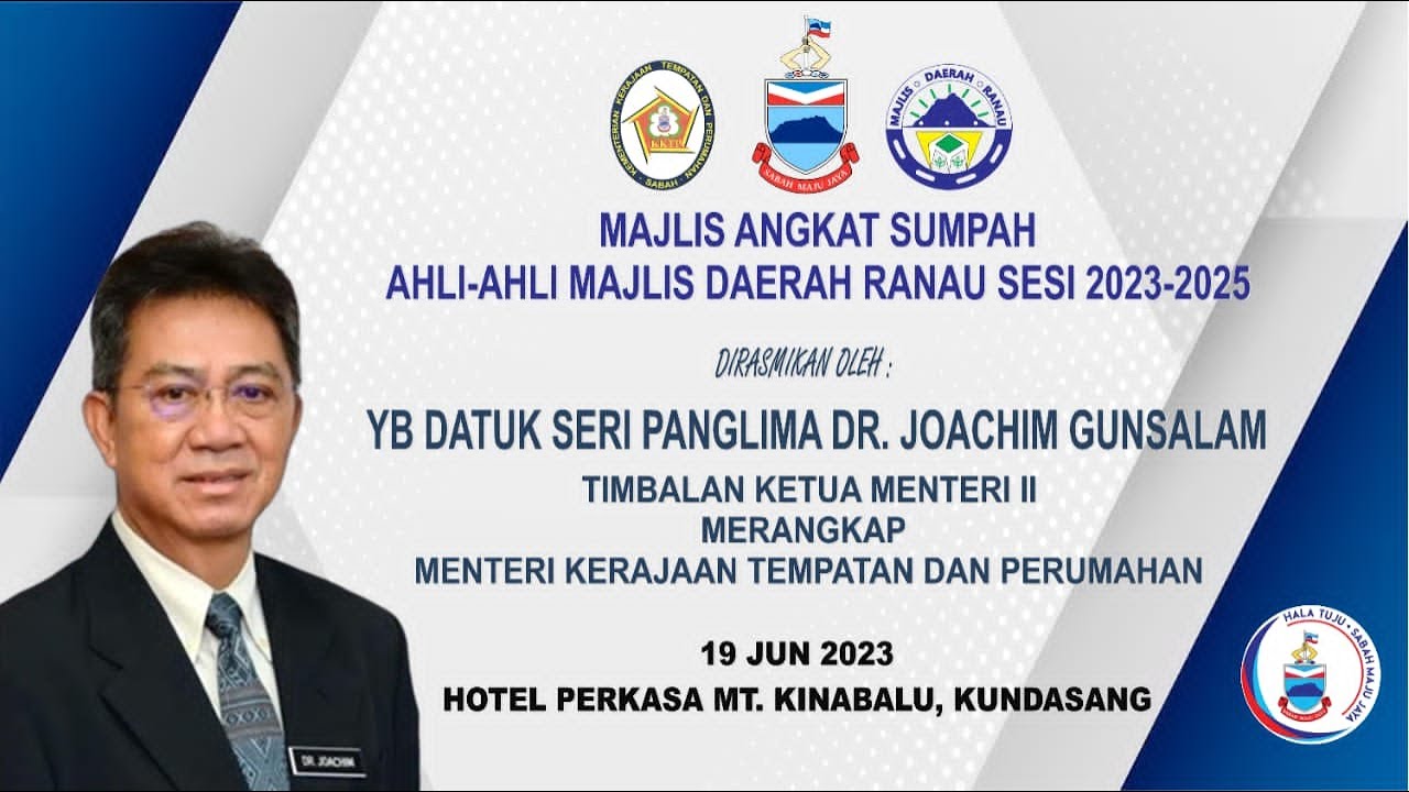 MAJLIS ANGKAT SUMPAH AHLI-AHLI MAJLIS DAERAH RANAU - YouTube