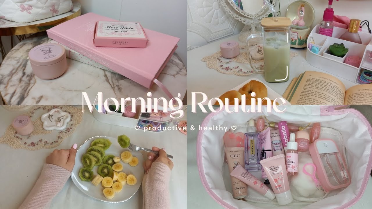 Cozy Morning Routine 🧸🎀 |healthy & productive| - YouTube