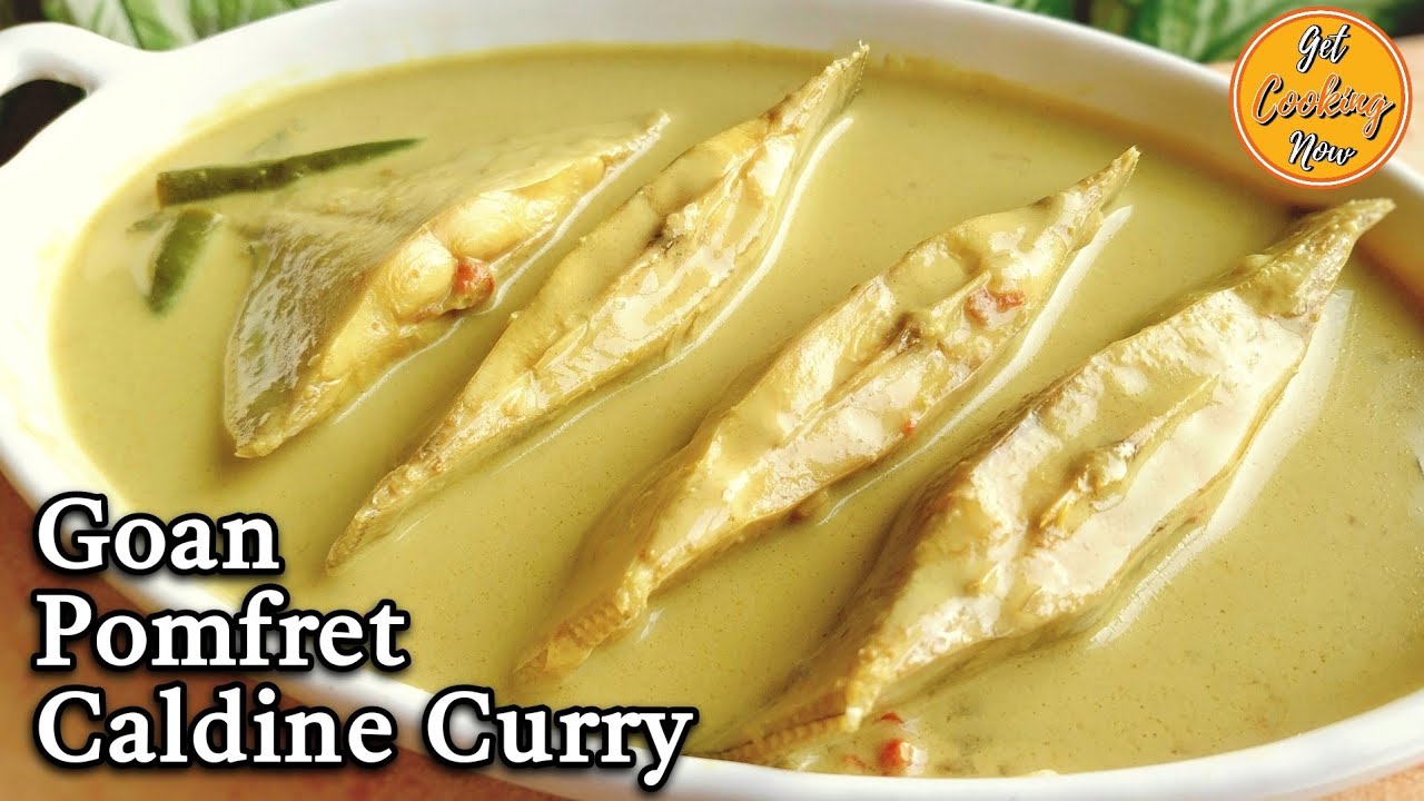 Goan Fish Curry Recipe | Delicious Goan Pomfret Caldine Curry with ...