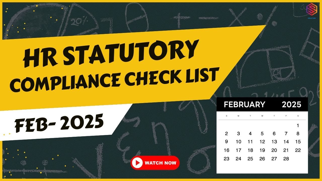 HR Statutory Compliance Calendar Feb 2025 | Due dates of PF, ESIC, PT ...