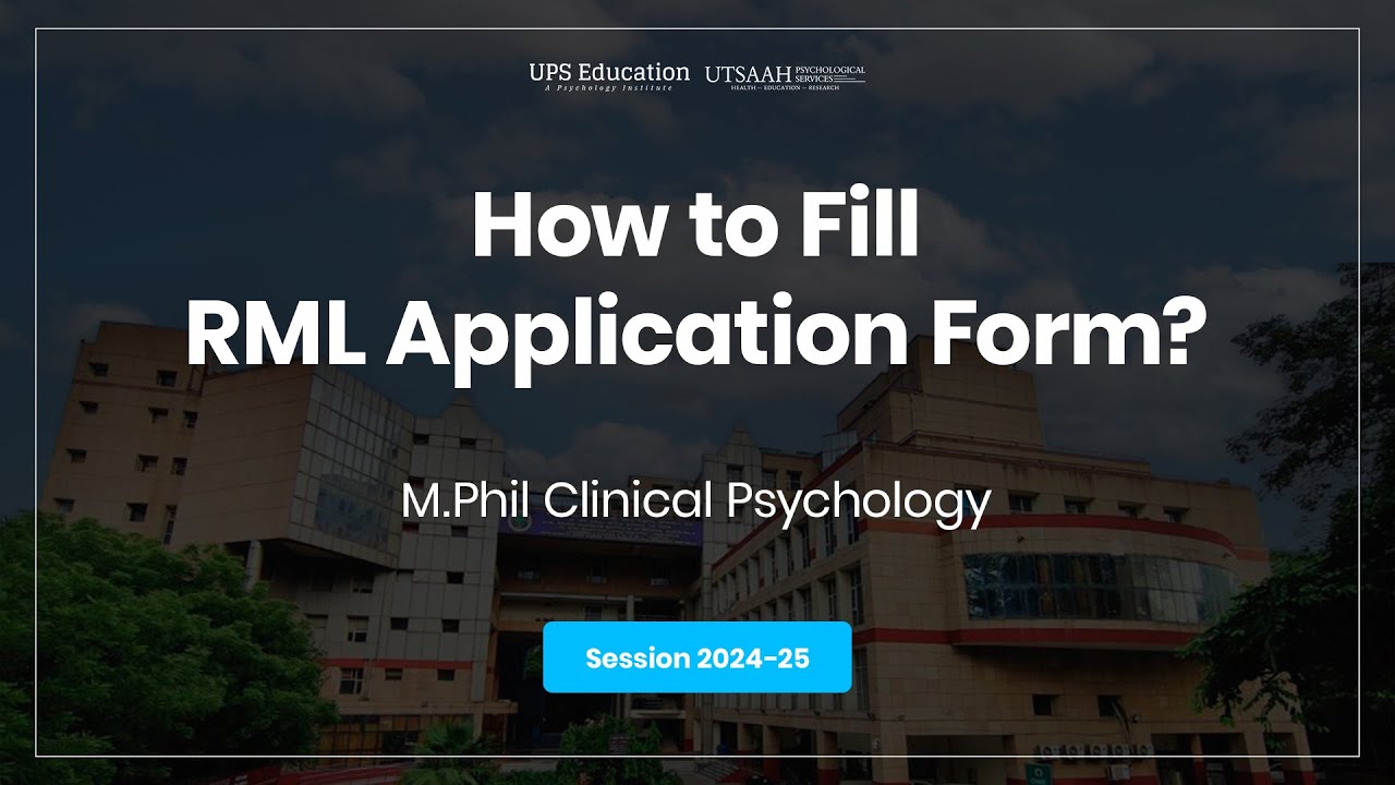 How to fill RML, Delhi Application form 2024 | UPS Education - YouTube