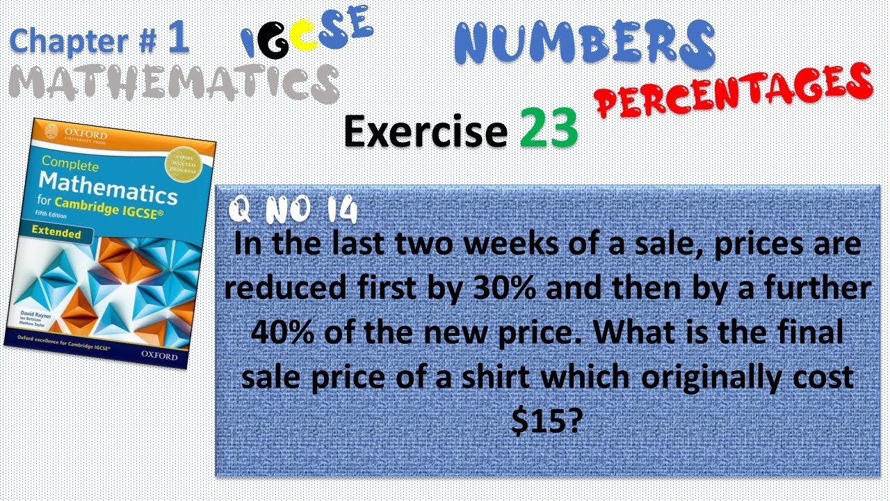 Cambridge IGCSE Extended Maths Solutions-Chapter1 Ex 23 Q 14 ...