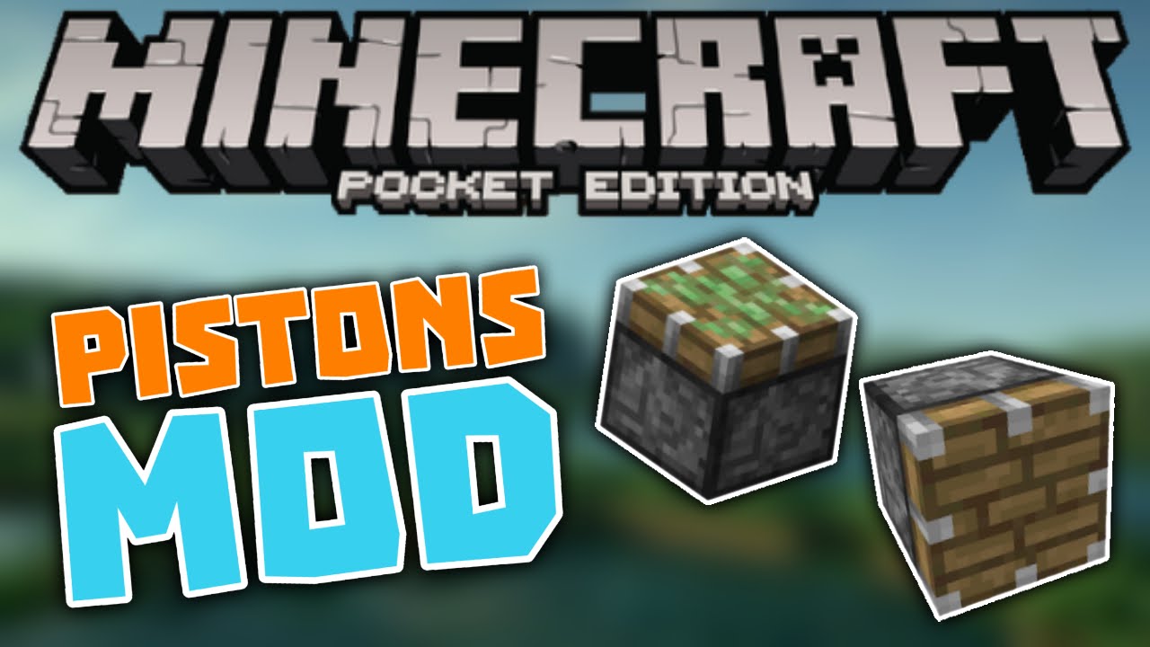 PISTONS IN MCPE 0.14.0?! - Pistons Mod Adds Pistons & Sticky Pistons ...