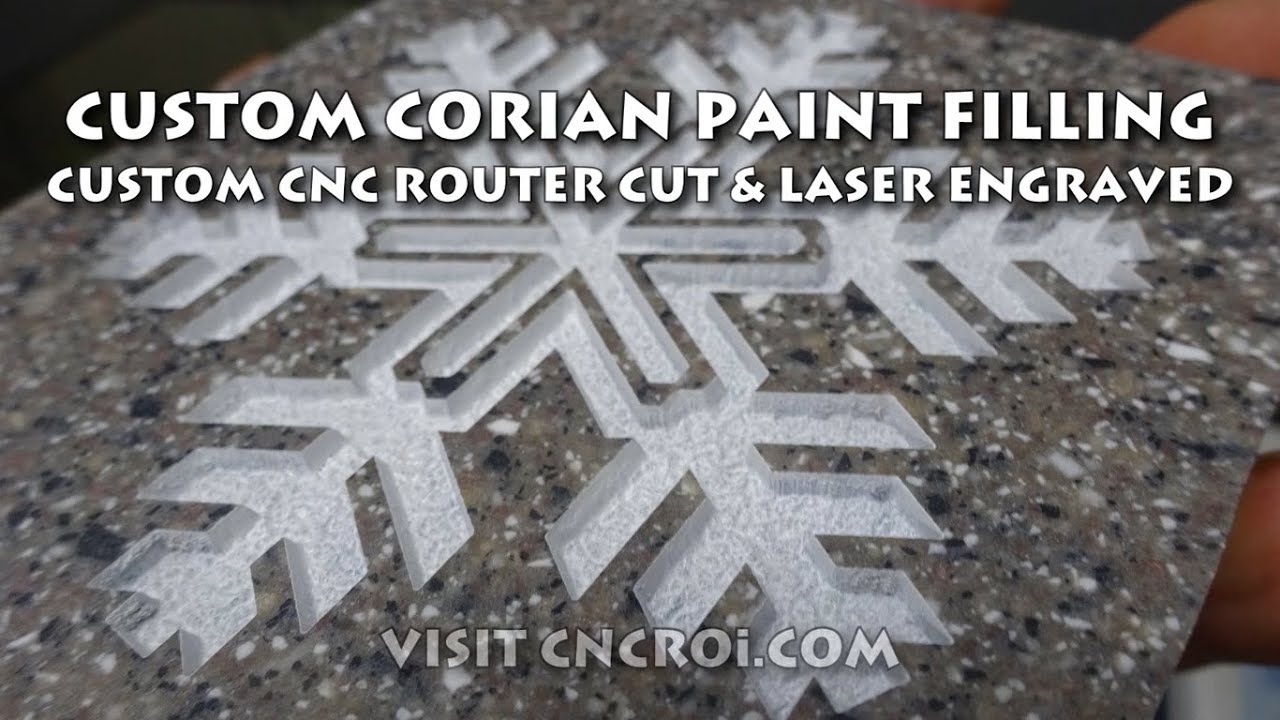 Custom Corian Paint Filling: Custom CNC Router Cut & Laser Engraved ...