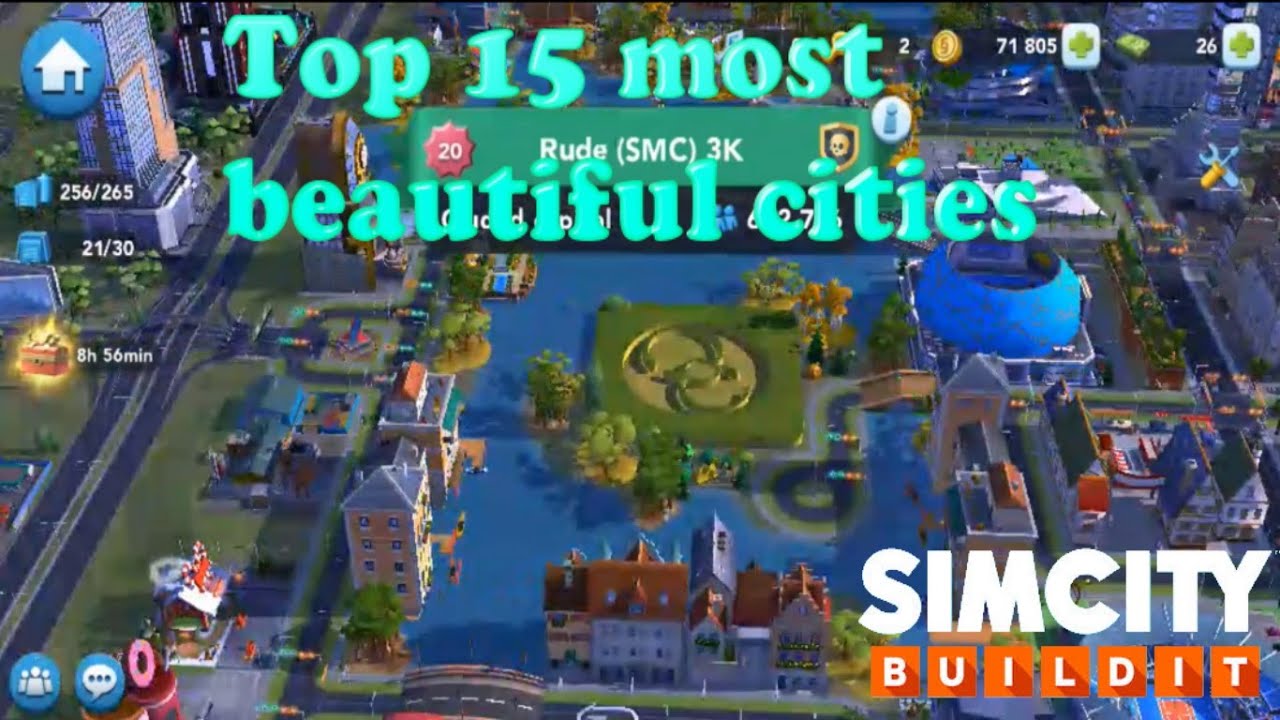 Top 15 most beautiful cities in SimCity Buildit - YouTube