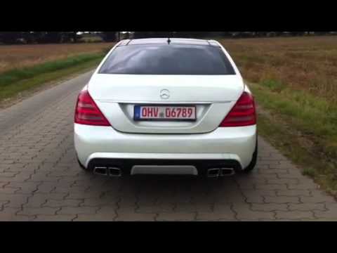 Mercedes W221 S500 mit Supersport Sportauspuff - YouTube