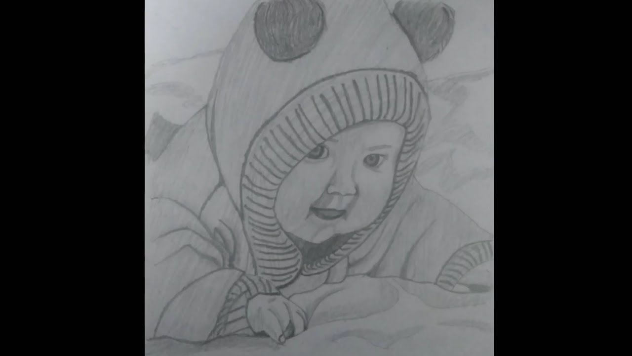 how to draw a baby || pencil drawing || Husna Arts - YouTube