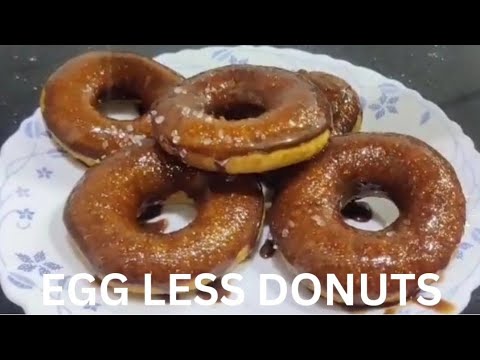 EGG LESS DONUTS ||CHOCOLATE DONUTS 🍩 😋 - YouTube