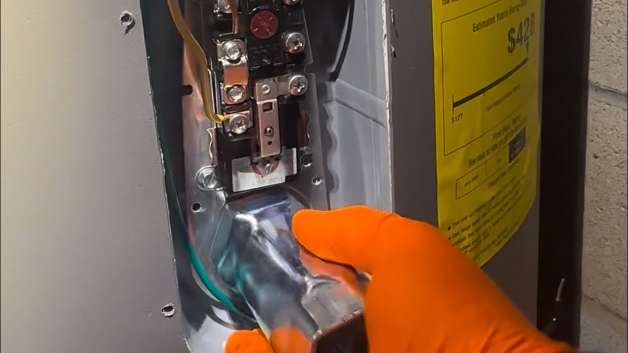 How to Install Rheem Marathon Electric Water Heater Heating Element in ...