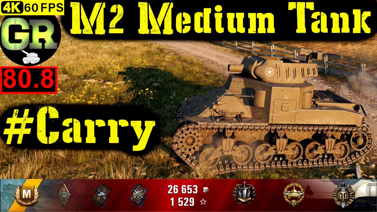 81_World of Tanks M2 Medium Tank WoT Replay - 7 Kills 2.1K DMG(Patch 1. ...