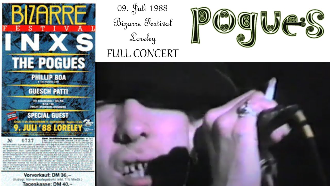 The Pogues - Loreley, Germany, Bizarre Festival 09. July 1988 Live ...