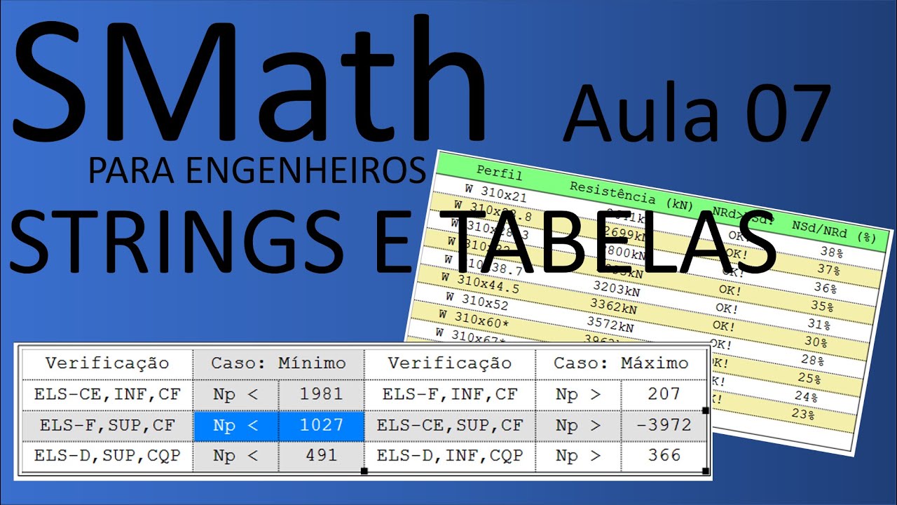 SMath para Engenheiros - Aula 07: Strings e Tabela - YouTube