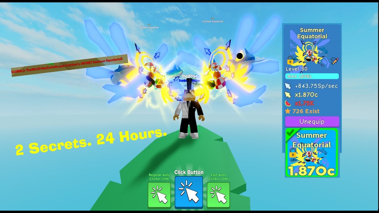 I Hatched 2 Secret Pets in Under 24 Hours! Clicker Simulator - YouTube