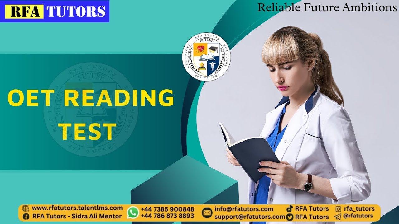 OET Reading Test by RFA Tutors... - YouTube