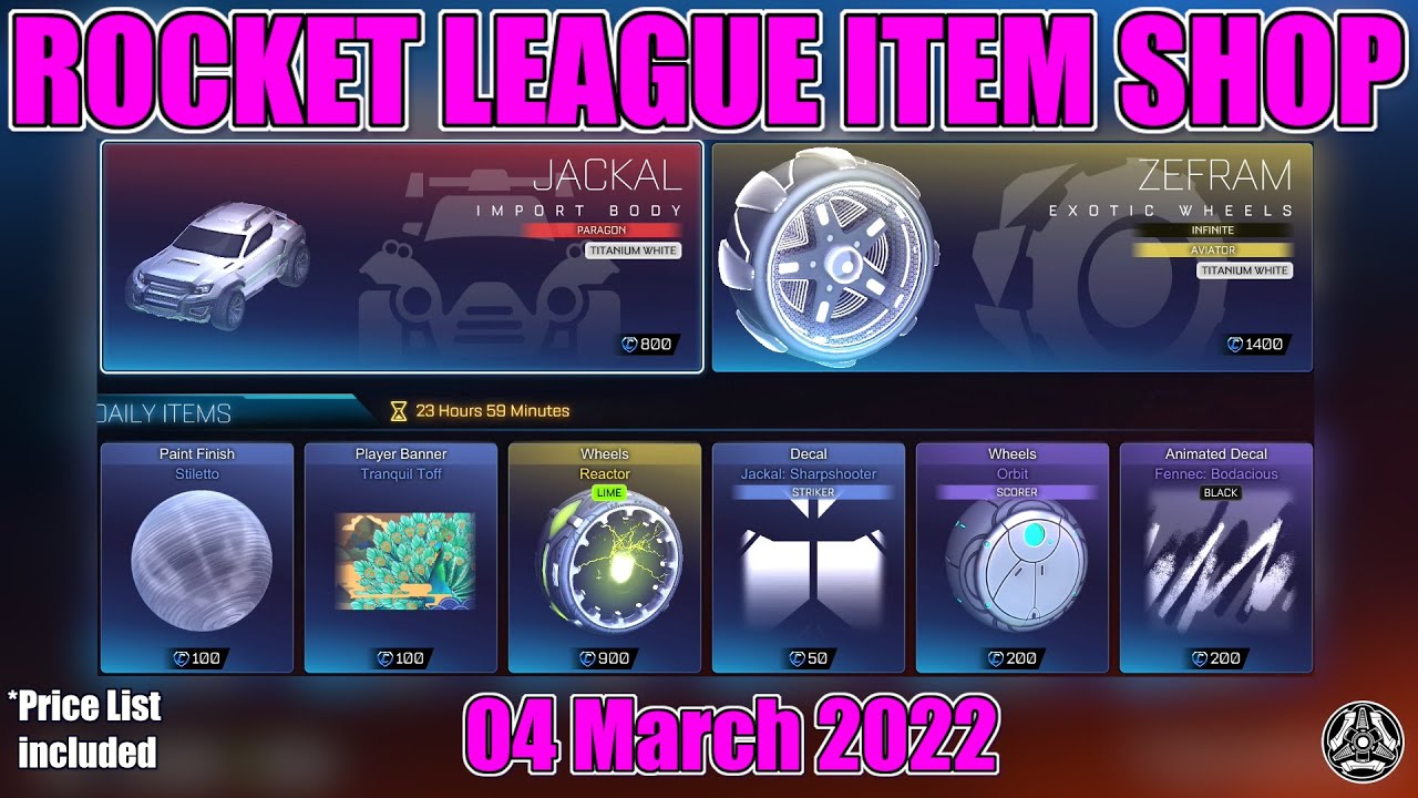 ROCKET LEAGUE ITEM SHOP | MARCH-04-2022 | RL Item Shop Today - YouTube