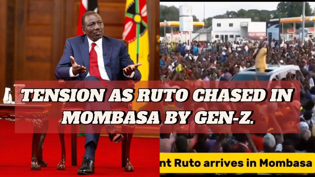 TENSION AS GEN-Z CHANT RUTO MUST GO IN MOMBASA - YouTube