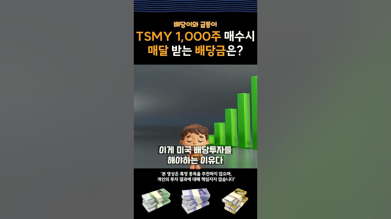 TSMY 1,000주 매수시 매달 생기는 일 ( feat. tsmc ) - YouTube