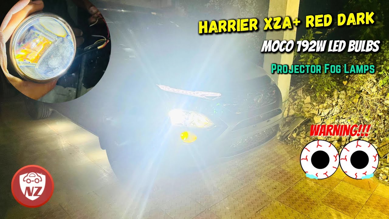 WOW! 😱Moco 192W Headlights & Projector Fog Lights on Tata Harrier Red Dark Edition XZA+ (Nagpur ...