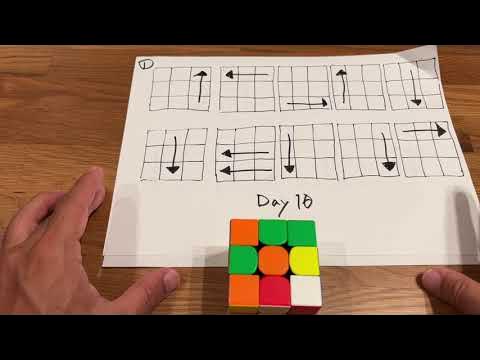 Learn how to solve a Rubik’s cube in 1 minute training day 10 - YouTube