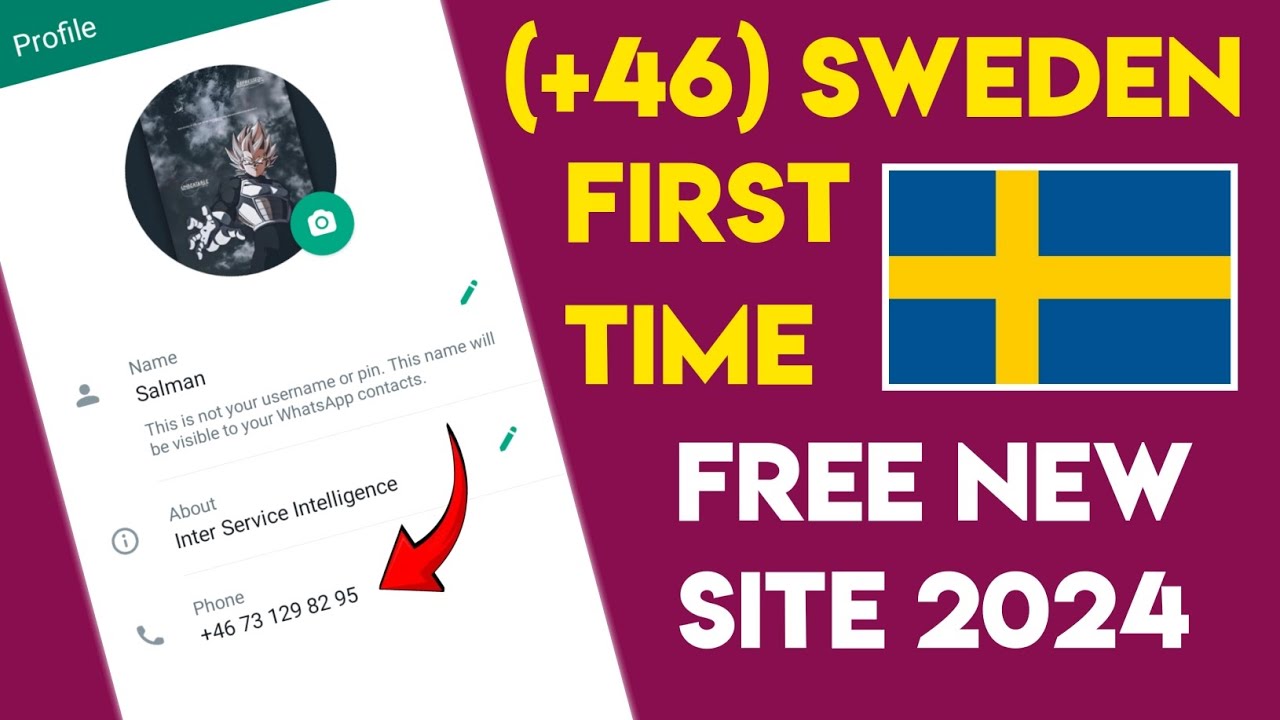 How To Get Sweden (+46) Number For WhatsApp | Create Fake WhatsApp ...