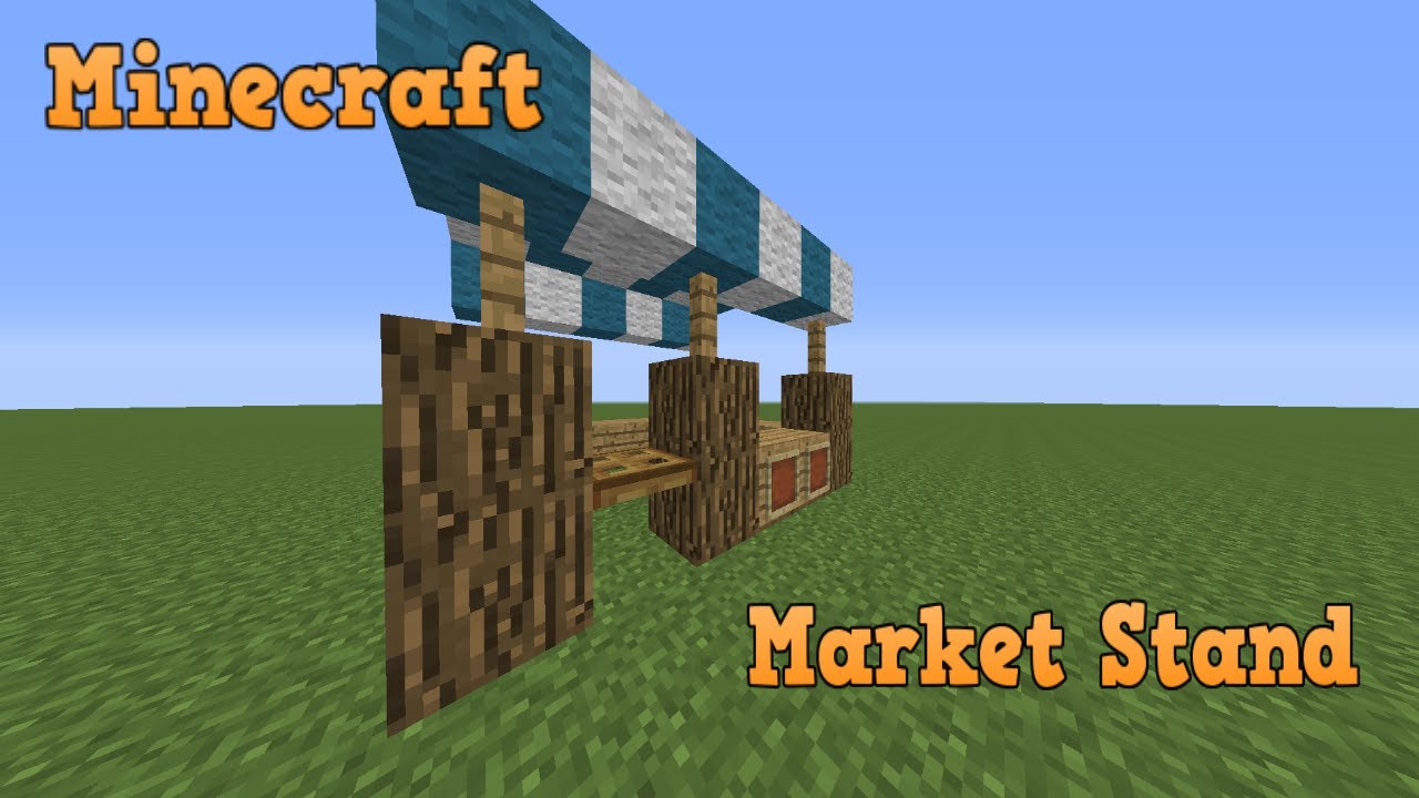 Minecraft - How to build Market Stand - YouTube