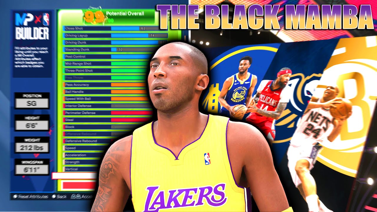 NBA 2K24 Prime Kobe Bryant Build!! 6'6 TWO WAY THREE LEVEL THREAT BUILD ...