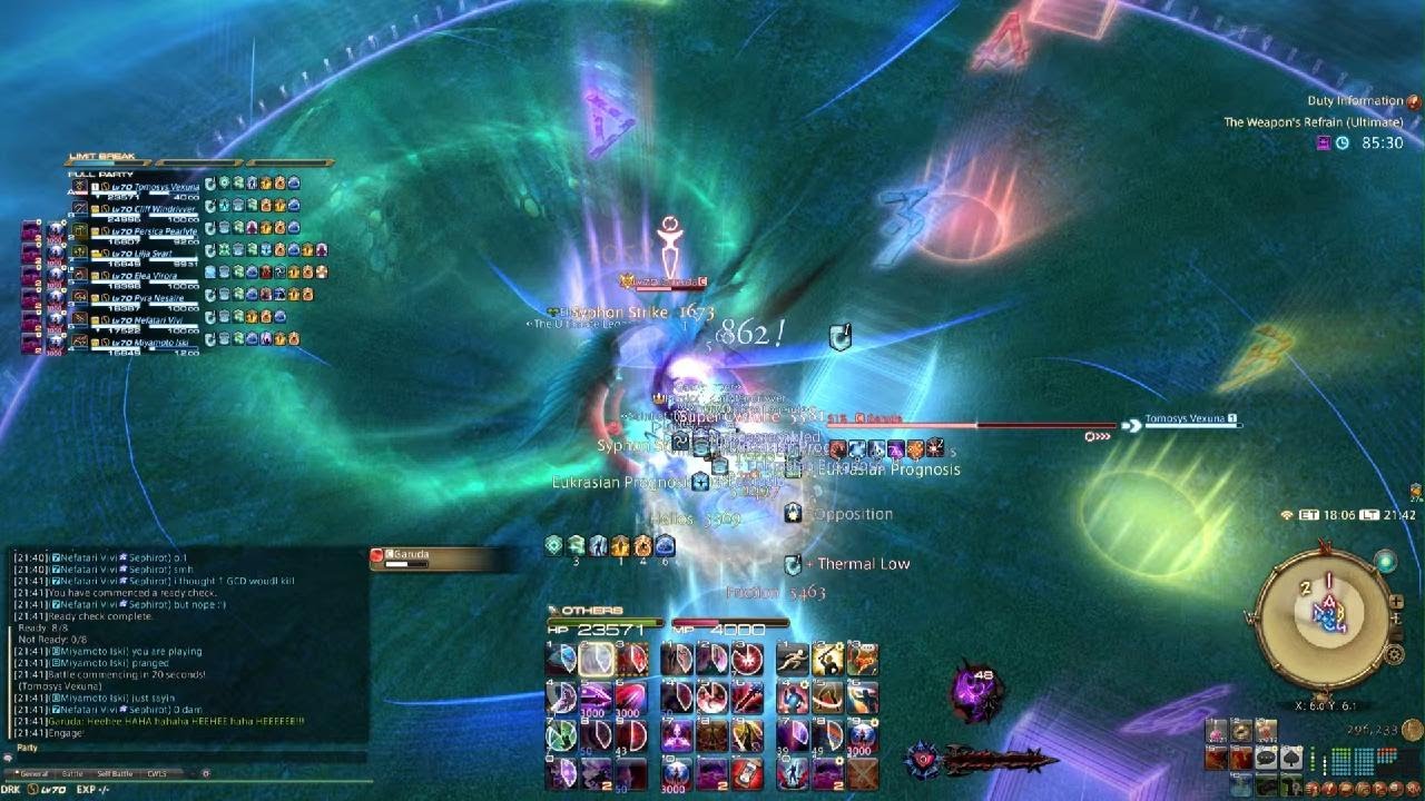 FFXIV (Materia DC) - The Weapon's Refrain (Ultimate) UWU - DRK (MT) POV ...
